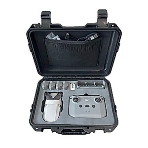 INNVO DJI Mini 4K Waterproof Case Hard Carrying Case Compatible with DJI Mini 2 & Mini 2SE Drone and Fly More Combo Set Black