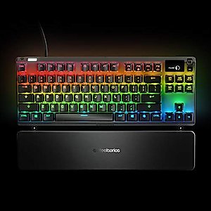 SteelSeries Apex Pro TKL HyperMagnetic Gaming Keyboard - Adjustable Actuation - Esport TKL Format - OLED Display - RGB - PBT Keys - USB-A - Nordic QWERTY