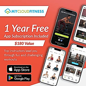 Women’s Health Men’s Health - Indoor Cycling Exercise Bike - Stationary Bike with Bluetooth Smart Connect - Stationary Exercise Bikes for Home Gym Designed to Work with the MyCloudFitness App