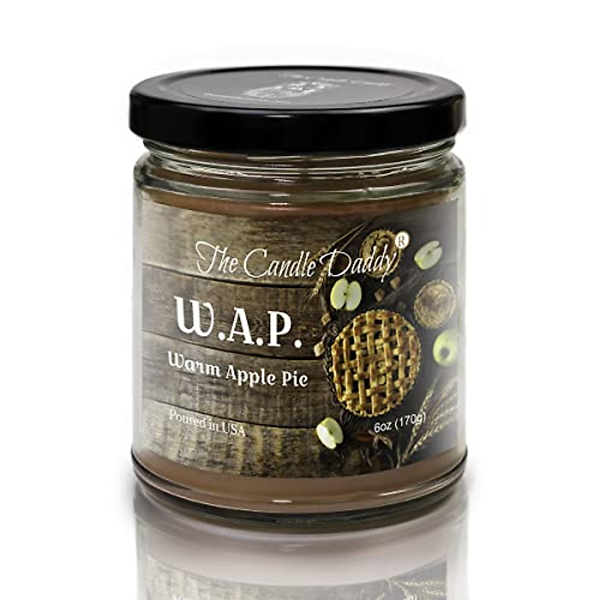 W.A.P. - WAP Warm Apple Pie Scented - Funny 6 OZ JAR Candle - 40 Hour Burn TIME