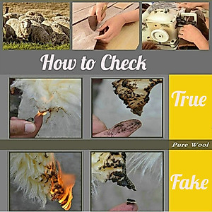 MelinSam18 Inch Australia Genuine Sheepskin Car Seat Cushion Covers Chair Pad One Seat Cover for car, Office Chair, or Plane (White)