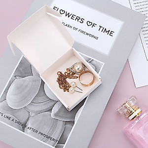 Sdootjewelry Small Gift Boxes 100 Pack, Kraft Gift Boxes Bulk 2.16’’ × 2.16’’ × 0.98’’, Small Cardboard Boxes for Jewelry Packaging, White