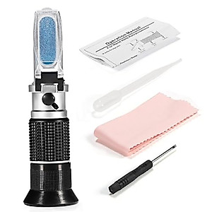 Logic Box Sucrose Refractometer for Honey Moisture, Brix and Baume, 3-in-1 Uses, 58-92% Brix Tester with ATC, Ideal for high Sugar Maple Syrup, and Molasses, Malt,Bee Keeping Supplies