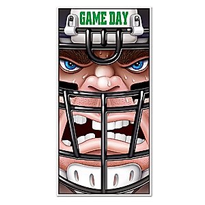 Beistle Football Door Cover, 30 by 5-Feet, Multicolor