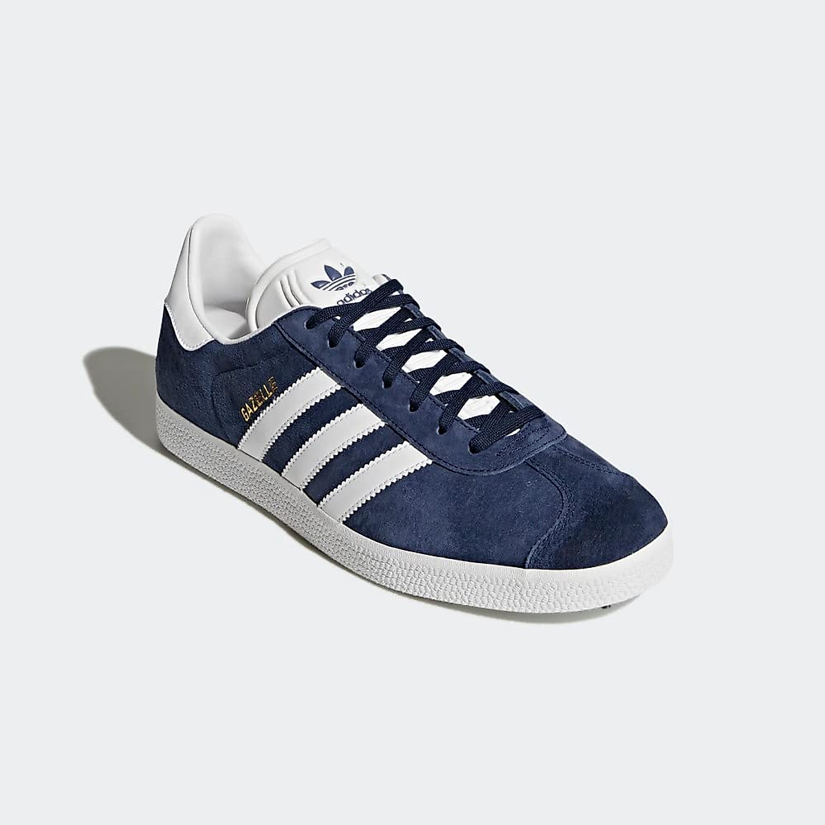 Adidas Originals Men's Gazelle Lace-up Sneaker,Collegiate Navy/White/Gold Met.,8.5 M US