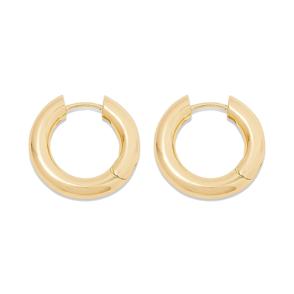 gorjana Women’s Lou Hoops, Chunky High Shine Hoop Earrings, 18K Gold Plated