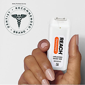Reach Dentotape Waxed Dental Floss | Effective Plaque Removal, Extra Wide Cleaning Surface | Shred Resistance & Tension, Slides Smoothly & Easily, PFAS FREE | Unflavored, 100 Yards, 1 Pack