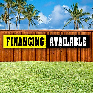 Financing Available Extra Large 13 oz Banner Heavy-Duty Vinyl Single-Sided with Metal Grommets