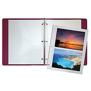 50 Count Photo Mounting Sheets, 11 x 9 Inches, Double-Sided, 3-Hole Punched, by Better Office Products, Refill Photo Album Sheets, Replacement Photo Album Sheets, Box of 50