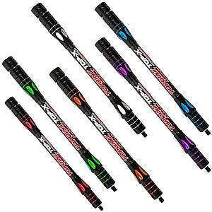 AMEYXGS Archery Balance Bar Balance Rod 10" 12" 15" Balance Side-Bar Carbon Stabilizer System Damping Rods Shock Absorber for Compound Recurve Bow (green, 10inch)