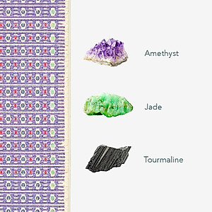 HealthyLine TAJ Far Infrared Heating Pad - Natural Crystal Gemstones Mat for Back Pain - Full Body Auto Shut Off - Rejuvenating Negative Ions and Photon Lights (1/2 Left)