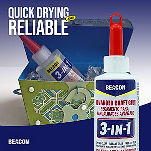 Beacon 3-in-1 Advanced Crafting Glue, 4-Ounce, 1-Pack