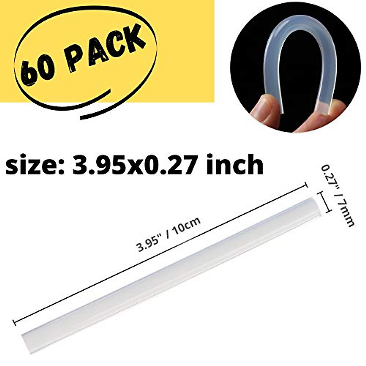 Mr. Pen- Hot Glue Gun Sticks, 60 Pack, Mini, 4 Inch, Hot Glue Sticks, Glue Gun Sticks, Hot Glue, Glue Sticks for Hot Glue Gun, Clear Glue Sticks, Hot Melt Glue Sticks