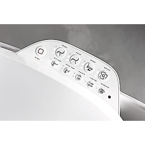 KOHLER 8298-0 PureWash E590 Elongated Bidet Toilet Seat, Heated Bidet, Bidets for Existing Toilets, Nightlight, Self-Cleaning Nozzle, Biscuit