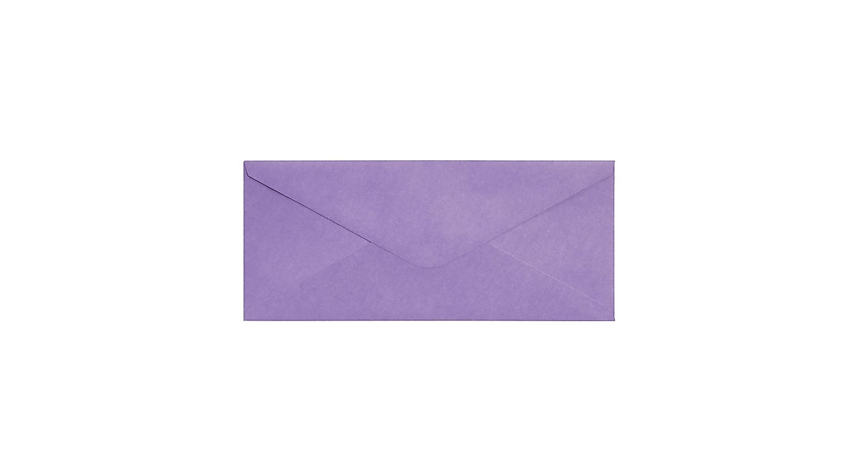 200-Pack Purple #10 Envelopes with Gummed Seal - Bulk Mailing Supplies