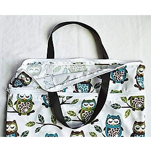 Sigzagor 2 Pack Large Hanging Wet Bags Laundry Pail Bags Cloth Diapers Reusable (Grey Chevron)