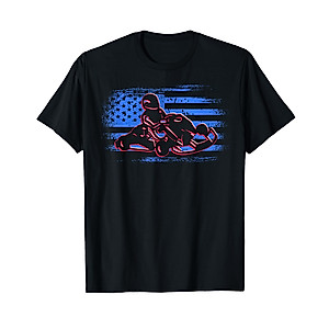 Go-Kart usa american go karts motorsports Kart Racing T-Shirt