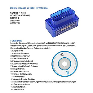 JOYING ELM 327 V2.1 Bluetooth Vehicle Diagnostic Tool OBD2 OBD-II ELM327 Car Interface Scanner Works On Android