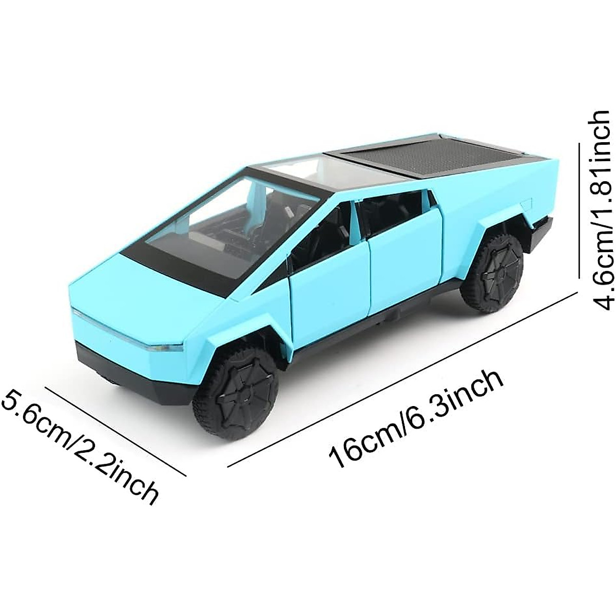 1/32 Toy Trucks Pickup Off-Road Vehicle Alloy Car Model Diecast Metal Toy Truck Model Simulation Sound Light Gifts for boy Girl. (Blue)