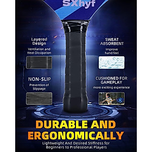 SXhyf Pickleball Set with Net Paddles of 4 Beginner Racquets Set, Fun Racquet Sport Include Wood & Balls 1 Carry Bag, Gifts for Men Women