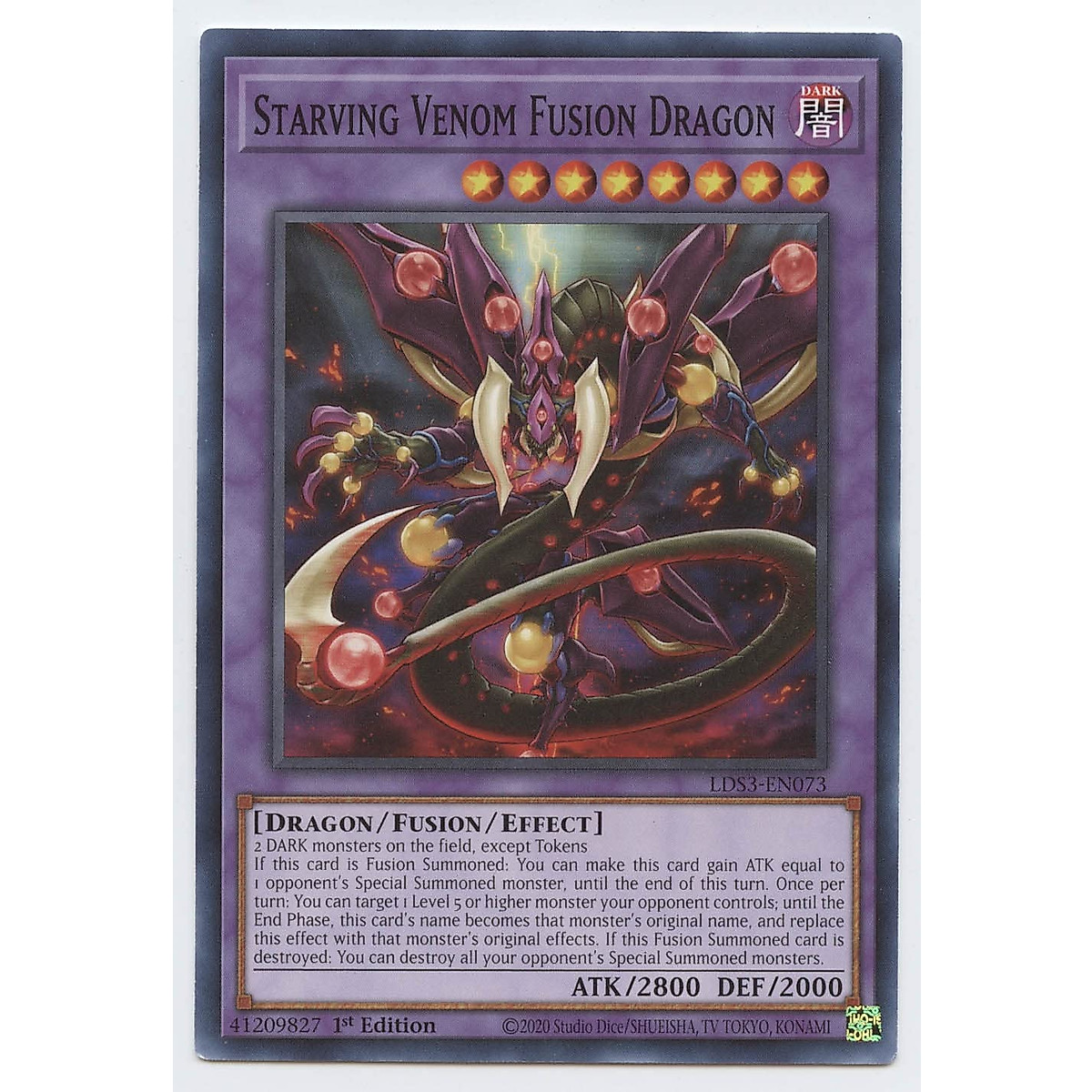 YU-GI-OH! Starving Venom Fusion Dragon - LDS3-EN073 - Common - 1st Edition