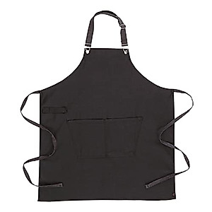 Chef Works Unisex Boulder Bib Apron, Purple Black, One Size