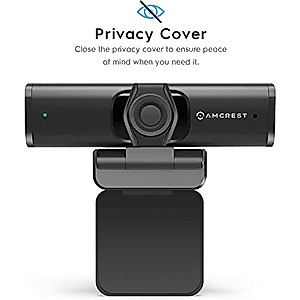 Amcrest 4K Webcam w/Microphone & Privacy Cover, Web Cam USB Camera, Computer HD Streaming Webcam for PC Desktop & Laptop w/Mic, Wide Angle Lens & Large Sensor for Superior Low Light (AWC897)