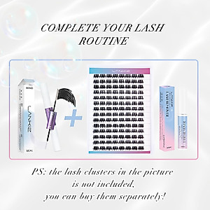 LANKIZ Lash Clusters Kit, Individual Lashes Kit, 120pcs Wispy Cluster Eyelashes Extension with Lash Bond & Seal and Lash Remover Kit