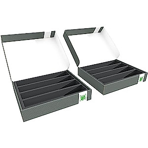 Feldherr Storage Box FSLB055 for Model Railway locomotives, Wagons and Vehicles - 4 Slots for H0 Gauge Horizontal, Amount:2 pcs.
