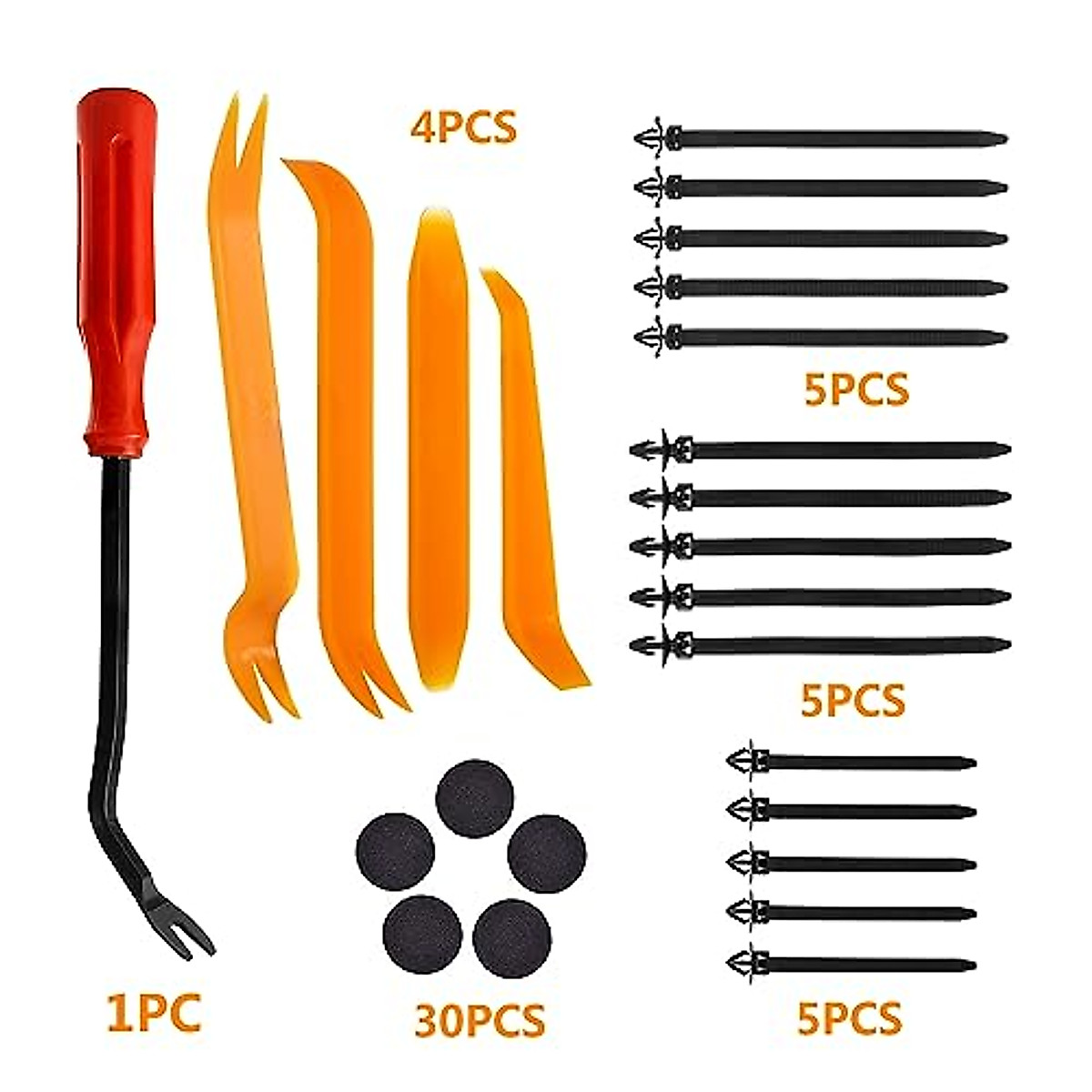 Car Retainer Clips Automotive Plastic Rivets Xmas Tree Retainer Clips 850PCS Auto Body Clips Bumper Push Pin Clips with 15 Cable Ties Fastener Remover for GM Ford Toyota Honda Chrysler Acura