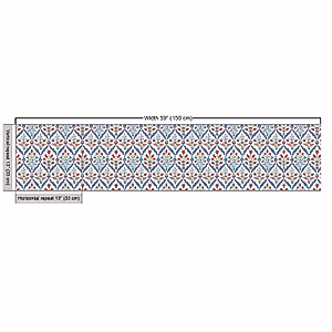 Ambesonne Ottoman Fabric by The Yard, Turkish Traditional Ceramic Tulip Patterns with Cultural Ottoman Royal Lines Design, Decorative Fabric for Upholstery and Home Accents, 1 Yard, Dark Coral