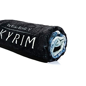JUST FUNKY The Elder Scrolls Skyrim Video Game Fleece Throw Blanket | Skyrim Soft Blankets and Throws | Official The Elder Scrolls Skyrim Throw Blankets | Measures 60 x 45 Inches