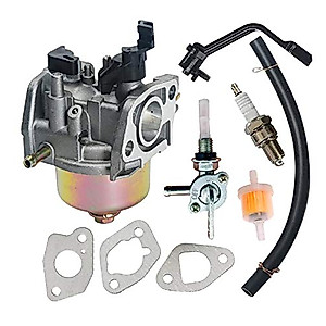 Carburetor for Champion Power Equipment 3500 4000 Watts Gas Generator Engine Carb with Fuel Tank Shut off Valve Spark Plug kit