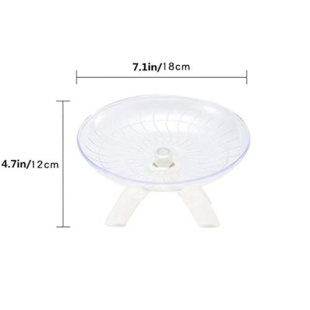 Hamster Flying Saucer Silent Running Exercise Wheel for Hamsters, Gerbils, Mice,Hedgehog and Other Small Pets Silent Running Wheel Hamster Wheel (White)