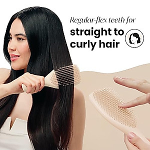 Tangle Teezer Large Ultimate Detangler Hairbrush for Wet & Dry Hair, Eliminates Knots & Reduces Breakage for Long, Thick, & Curly Hair Types, Vanilla