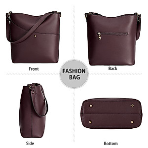 Purses for Women Large Leather Waterproof Tote Hobo Bag Fashion Crossbody Purse Bag for Women Work Travel Tote Shoulder Bucket Bag with Adjustable Strap