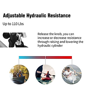 Health & Fitness Dual Function Magnetic Rowing Machine w/Digital Monitor, Multi-Exercise Step PlatesHome Use - Folding,for Cardio Exercise, Soft Seat