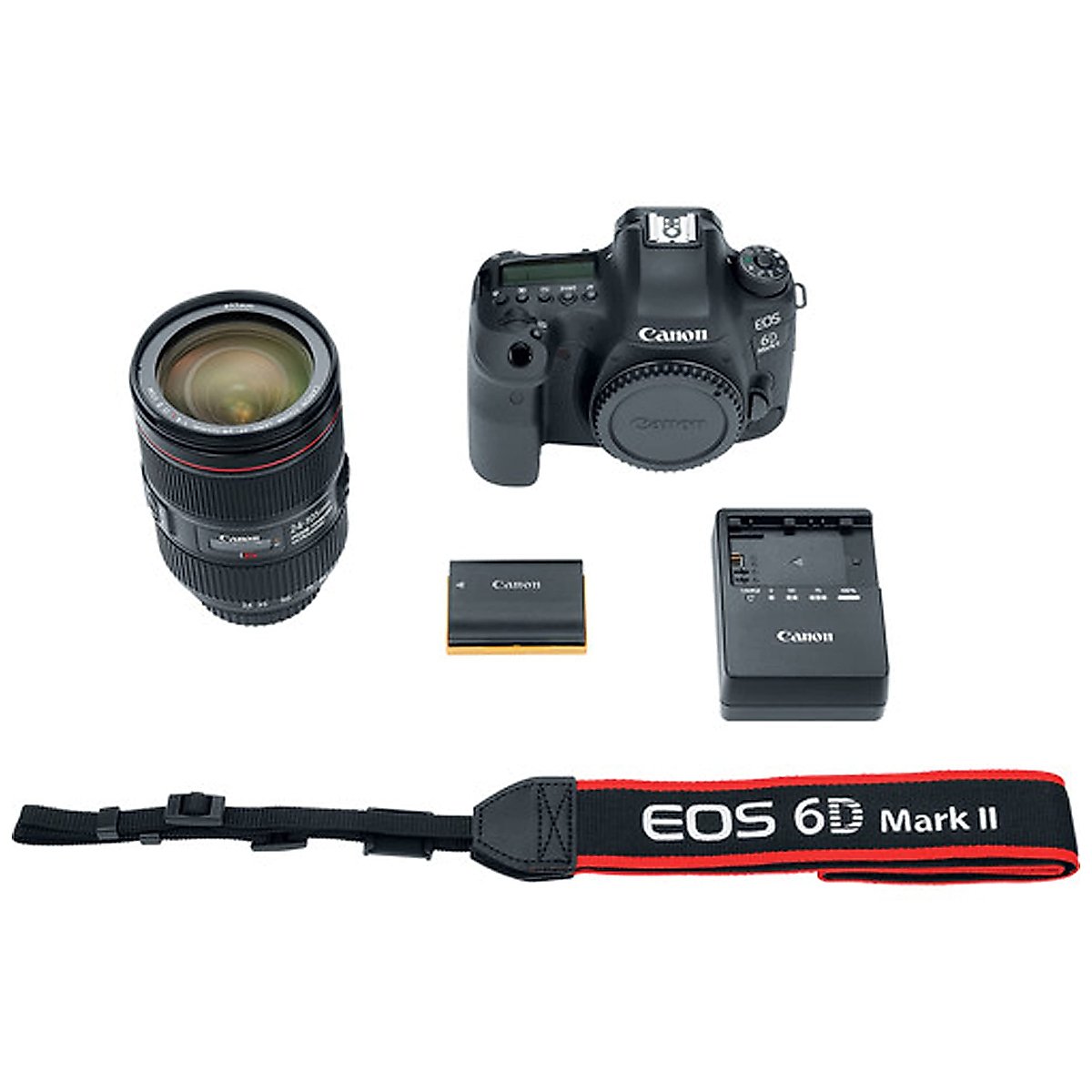 Canon EOS 6D Mark II DSLR Camera w/EF 24-105MM F/4 L is II USM Zoom Lens + 128GB Memory + Case + Tripod + Filters (34pc Bundle) (Renewed)