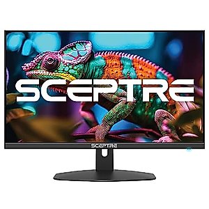 Sceptre New 27-inch Gaming Monitor 100Hz 1ms DisplayPort HDMI x2 100% sRGB AMD FreeSync Build-in Speakers, Eye Care Frameless Machine Black 2024 (E275W-FW100T)