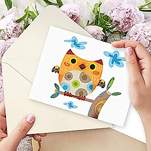 Box of 30 Blank Watercolor Note Cards with Envelopes - All Occasion Blank Greeting Cards (4 x 5.12 Inch) - Cute Animal Thank You Notecard (10 Designs, 3 Each) (Colorful animals)