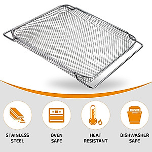 Replacement Air Fryer Basket for Ninja Foodi DT251 DT201 Air Fryer Oven, Stainless Steel Air Fryer Accessories for Ninja Foodi 10-in-1 Smart XL Air Fry Oven