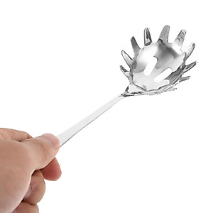 MAGICLULU 2pcs Stainless Steel Spaghetti Spoon Pasta Server Pasta Spoon Mini Pasta Serving Spoon Spaghetti Server Spoon for Kitchen Table