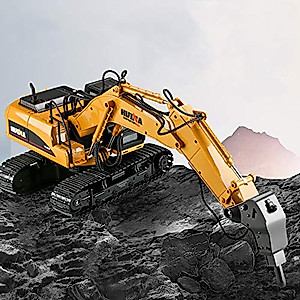 Gemini&Genius Drill Excavator Construction Site Vehicle Toys 1:50 Scale Diecast Digger and Driller Engineering Dump Truck Collectible Toys for Kids and Decoration for House (Demolition Machine)