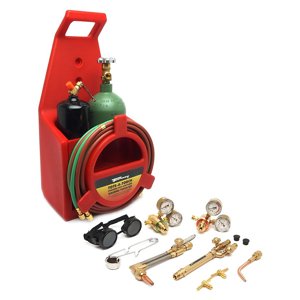 Forney Tote A Torch Light/Medium Duty Cutting and Welding Portable Kit + Flame King Refrigerant Recovery Cylinder Tank