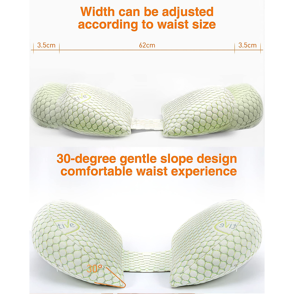 taynoes Pregnancy Pillows for Sleeping, Maternity Pillows, Detachable and Adjustable Pregnancy Must Haves Support for Pregnant Women Back, Belly, Stomach,Side Sleeper Pregnancy Wedge Pillow (Green)