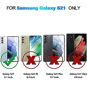 Nvollnoe for Samsung S21 Case with Card Holder 5G 6.2 inch Dual Layer Heavy Duty Protective Galaxy S21 Case Hidden Card Slot Slim Wallet Case for Samsung S21(Green)