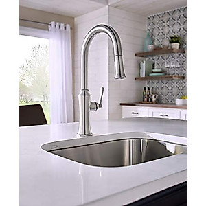 Draper 1H Kitchen Pull Down Kitchen Faucet w/SnapBack and Dockforce 1.75 gpm Stainless Steel