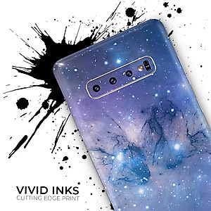 DesignSkinz Blue & Purple Mixed Universe Protective Vinyl Decal Wrap Skin Cover Compatible with The Samsung Galaxy S20 (Screen Trim & Back Glass Skin)