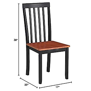 Boraam Bloomington Dining Chair, Black/Cherry, Set of 2