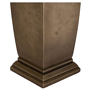 Endless Summer 28 Inch 10,000 BTU LP Gas Outdoor Concrete Style Fire Column Patio Heater with Integrated Ignition and Black Fire Glass, Brown